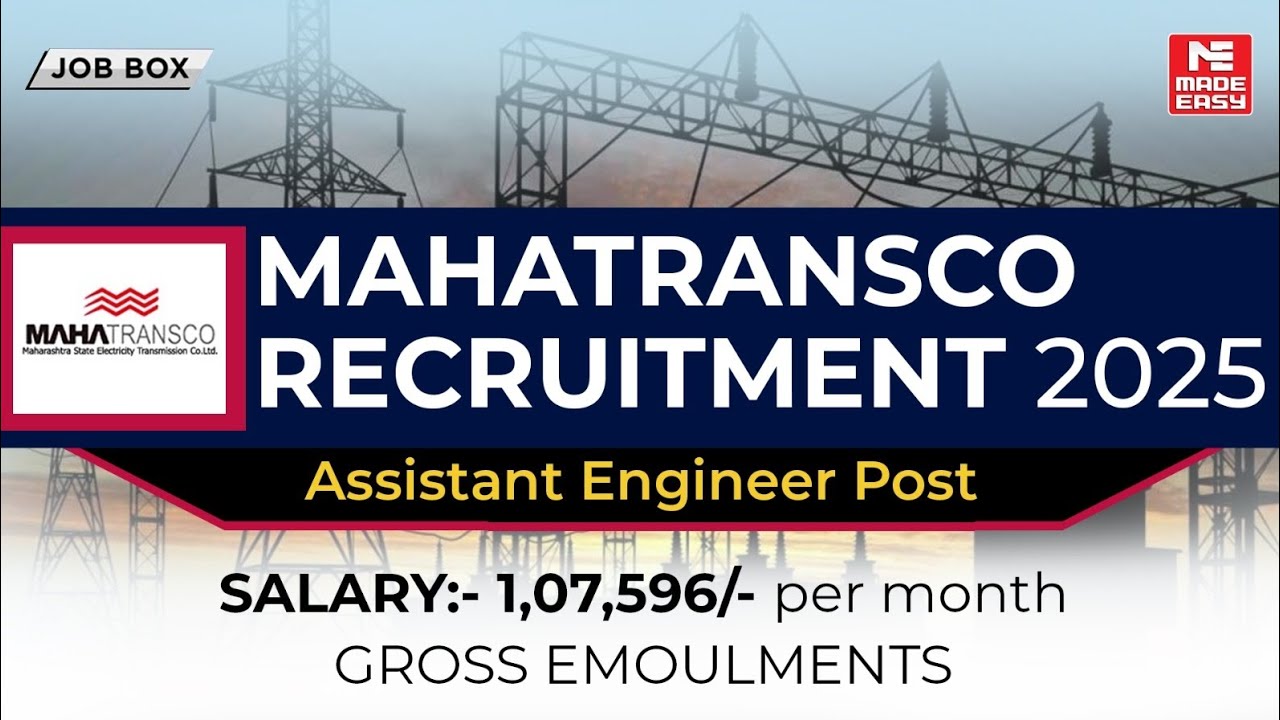 Mahatransco Recruitment 2025 | Assistant Engineer Post | Complete Details | MADE EASY