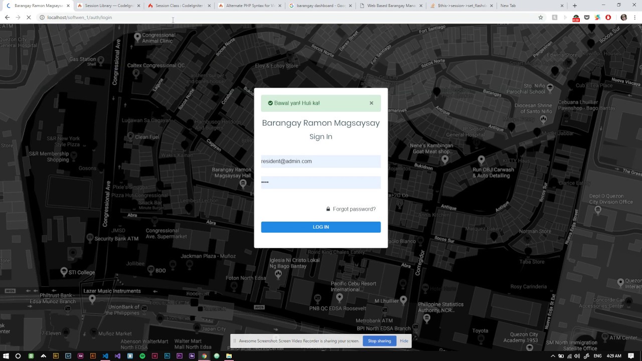 CodeIgniter Security redirect and flashdata if session not admin