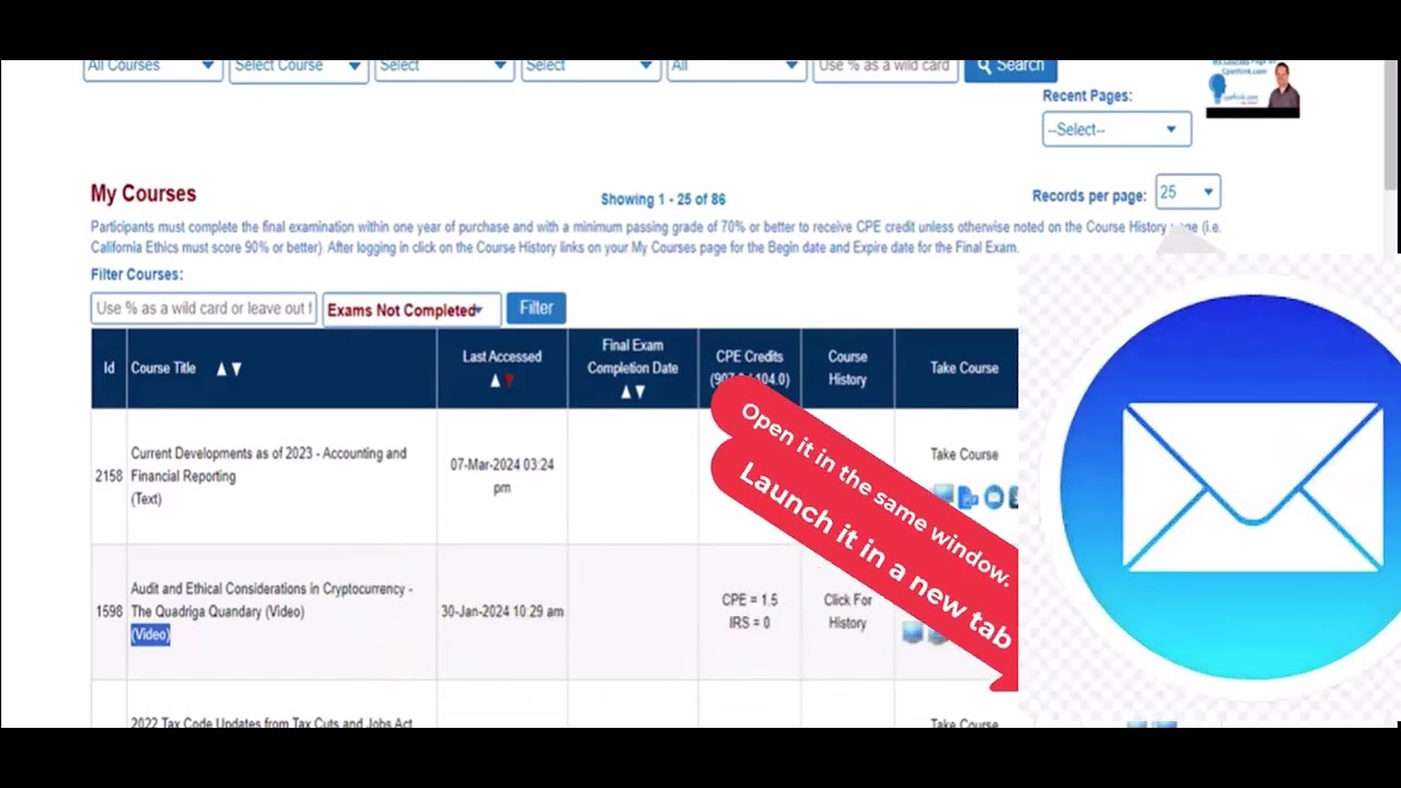 How to Take CPE Courses on Cpethink.com