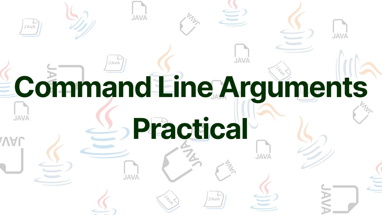 CMP 175 Java Unit 2.7 | Command Line Arguments Practical