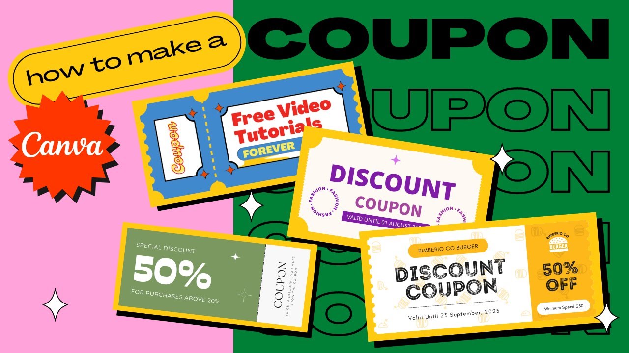 How to Make Printable 🔖 CUSTOM COUPONS 🔖 for Free Using Canva! (800+ Templates)