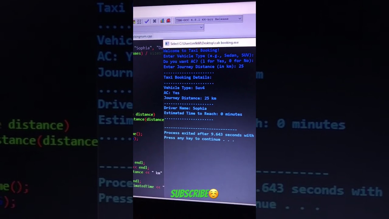 fare calculation IDE dev c++ #cppprogramming