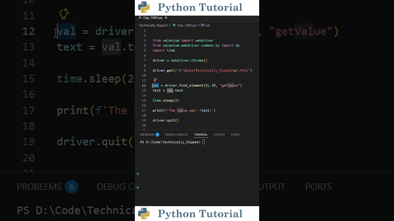 Scrape Text from Any Element with Selenium | Python Tutorial