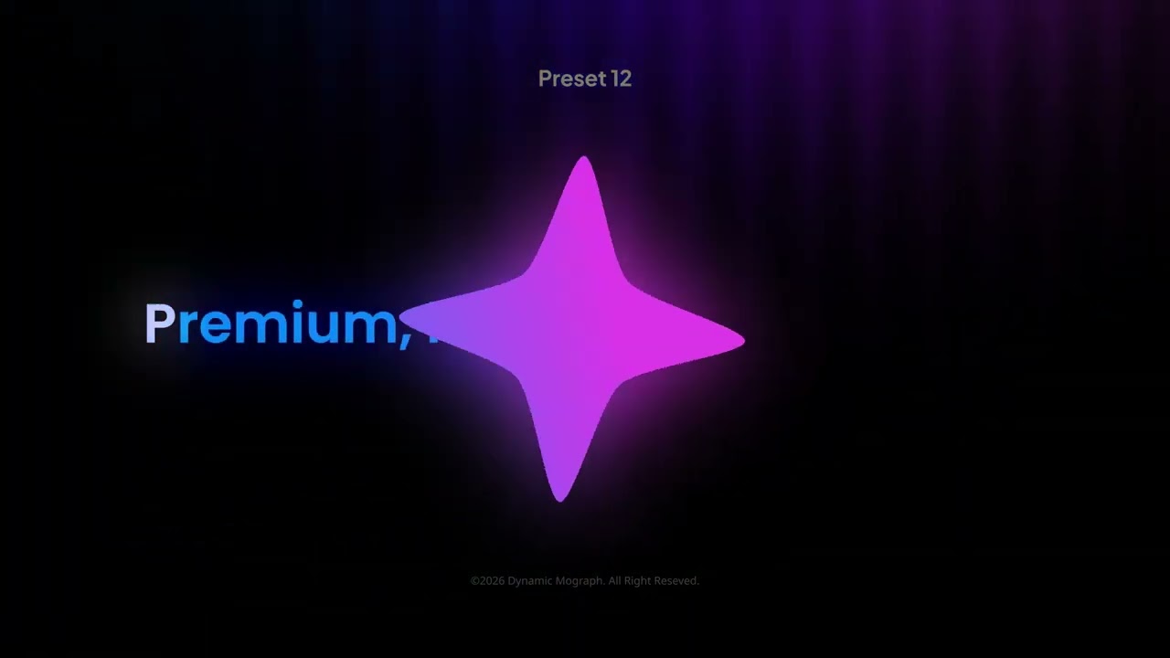 Text Gradient Preset Animation - Titles | After Effect Template