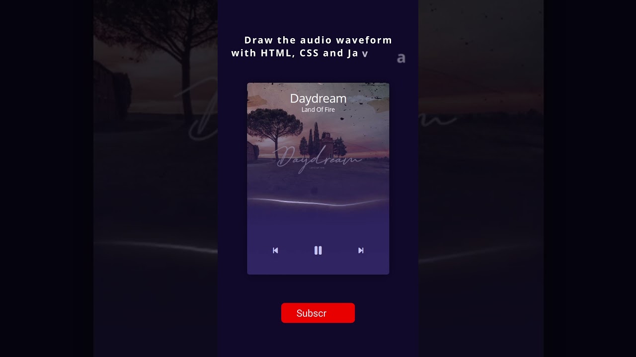 Audio waveform | HTML, CSS and Javascript