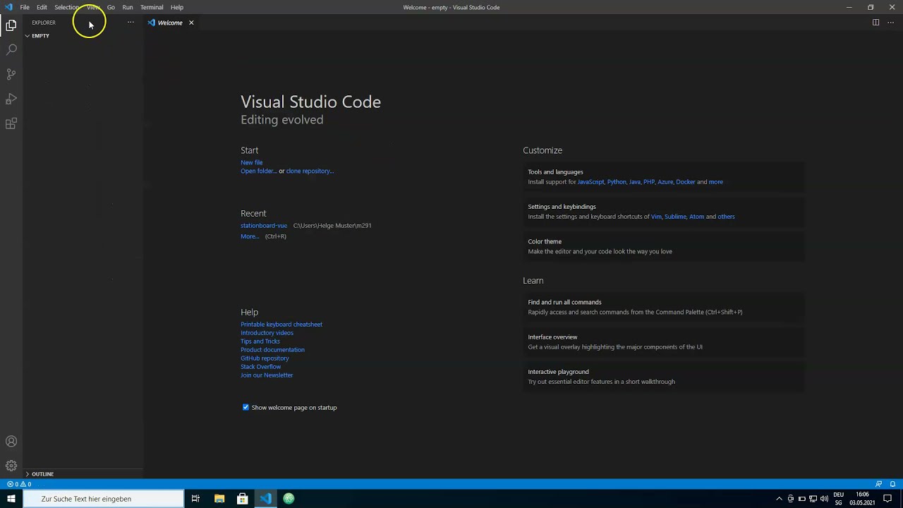 Visual Studio Code show hide menu bar