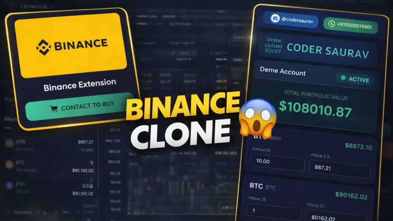 Binance Website clone feature ||Binance Like App & Website Clone || Binance Clone Full Setup Guide