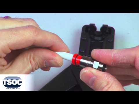 How to Terminate an RG6 F-TYPE (SNS1P6U) Coaxial Compression Connector - The TSOC™ Minute (ep. 2)