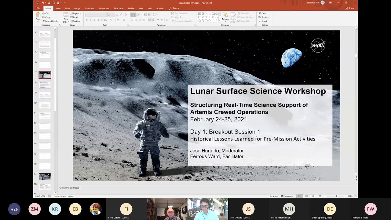 Lunar Surface Science Workshop: Structuring Real-Time Science: Breakout #1