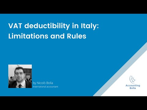 VAT deductibility in Italy: limitations and rules