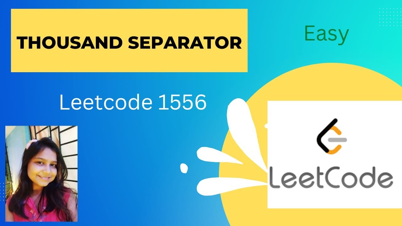 1556. Thousand Separator || In JAVA || Leetcode Problem || Easy #leetcode