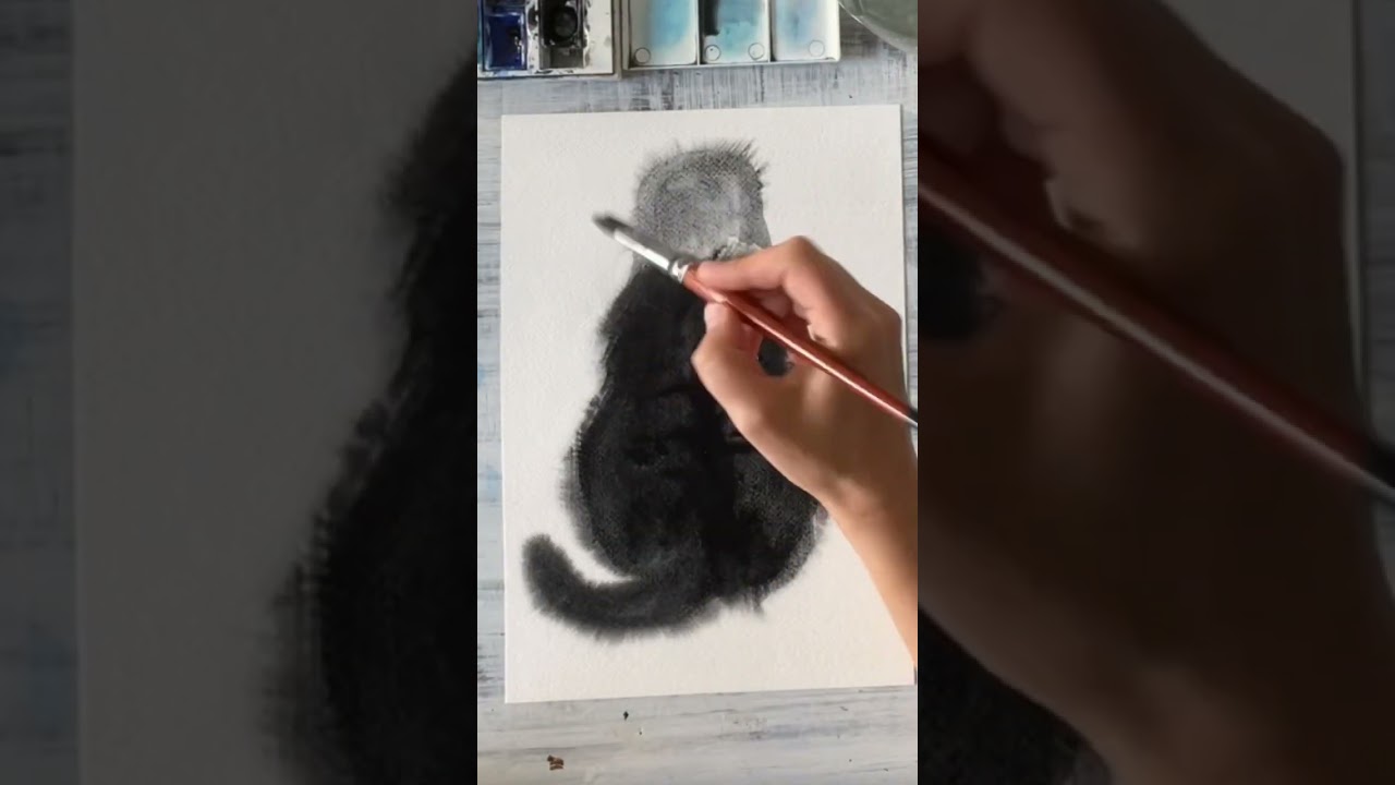 #catlover #watercolor #watercolour #cats #watercolour #painting  #art #drawing  #tutorialart