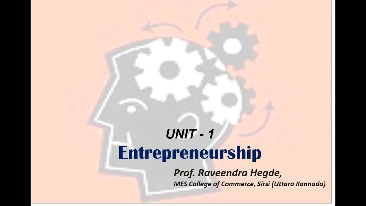 Entrepreneurship Development B.Com. I Sem, Class 4