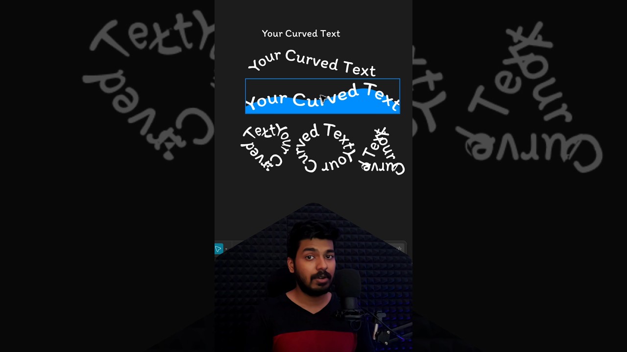 How to Curve Text using Figma Draw Brush Stroke | Figma Hacks