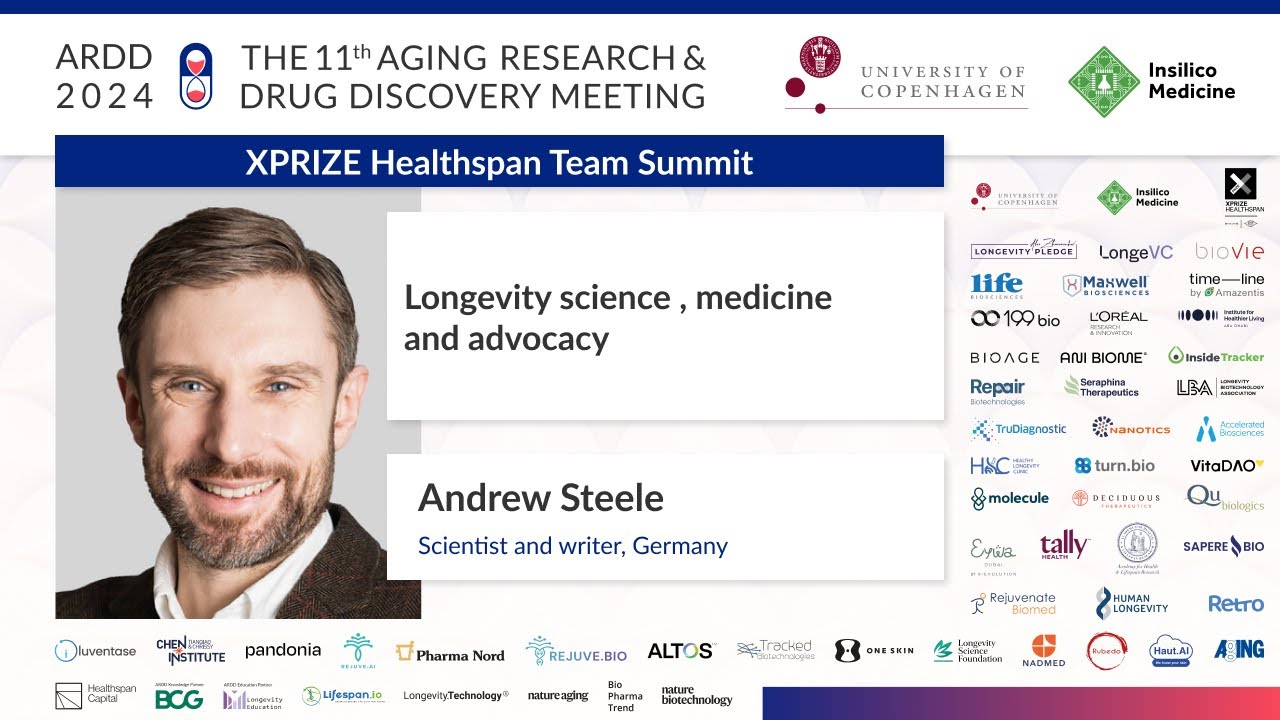 Andrew Steele at ARDD2024: The Urgent Need for Longevity Science ...