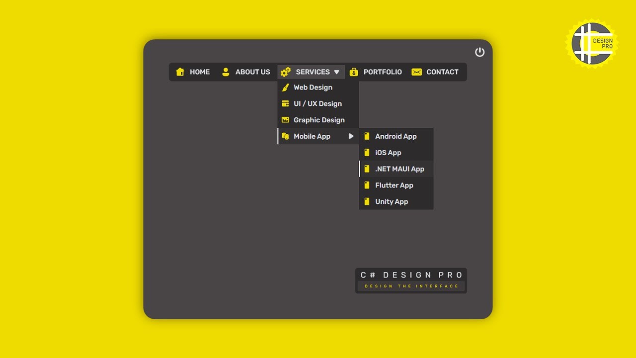 WPF - Dropdown Menu | Flat UI Design | XAML | C# | Tutorial