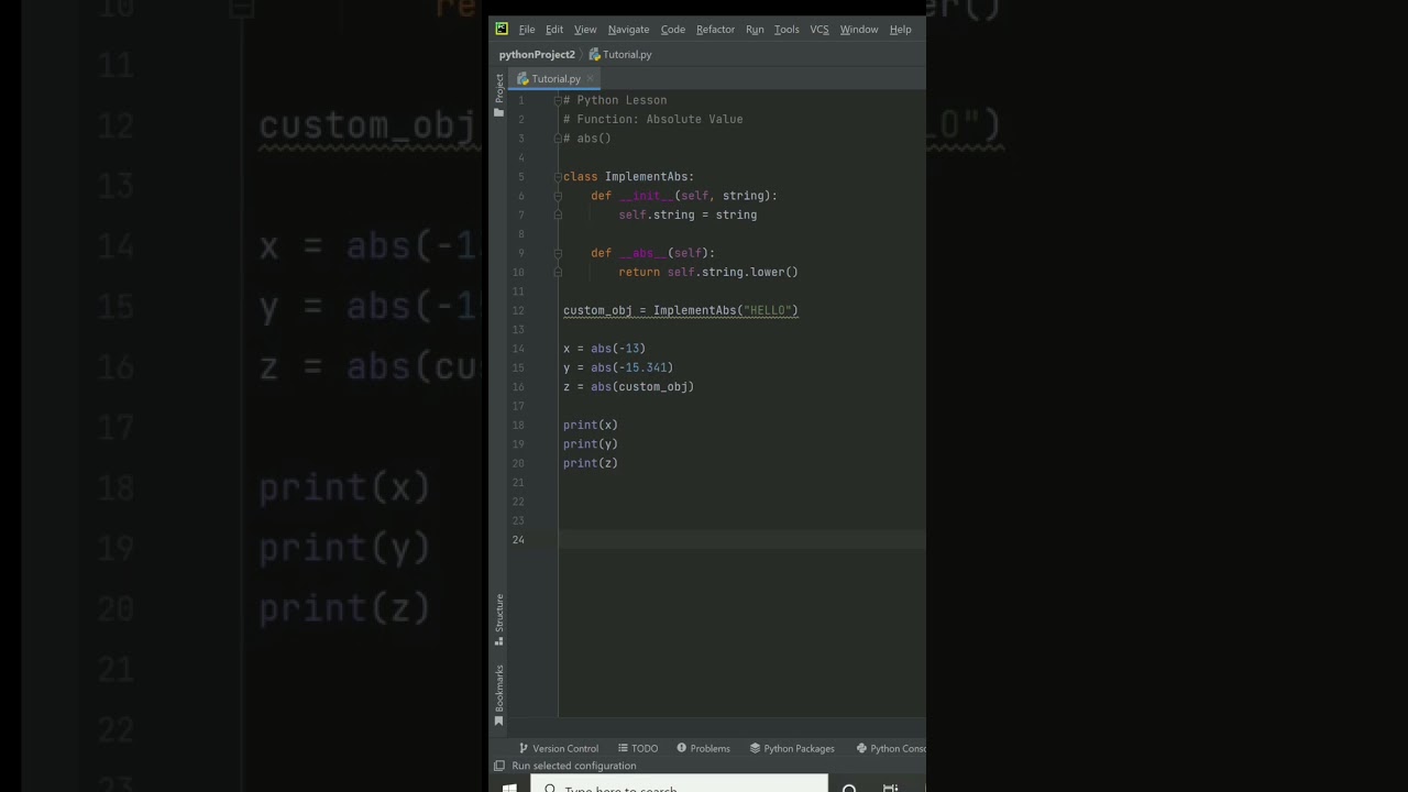 Python Absolute Value Function #python #pythonforbeginners #pythonprogramming #pythontutorial