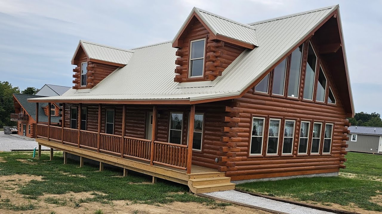 THE GATLINBURG LODGE MODULAR CABIN, 3 BED 2 BATH PLUS LOFT , 1856 SQ FT, PREFAB CABIN, MODULAR HOME