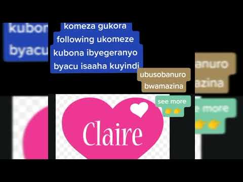 My name is Claire.Meaning of CLAIRE.Igisobanuro cyizina Claire