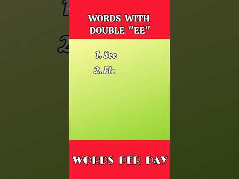 Words with double "EE" in them #englishlearners #englishlearning #youtubeshorts