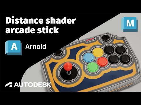 Arnold Tutorial – Shading an arcade stick with the distance shader