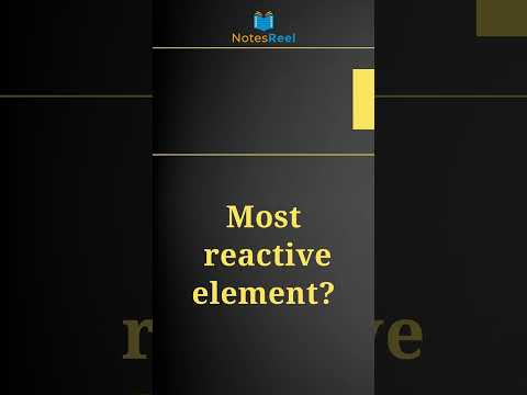 Which of the following element is most reactive?