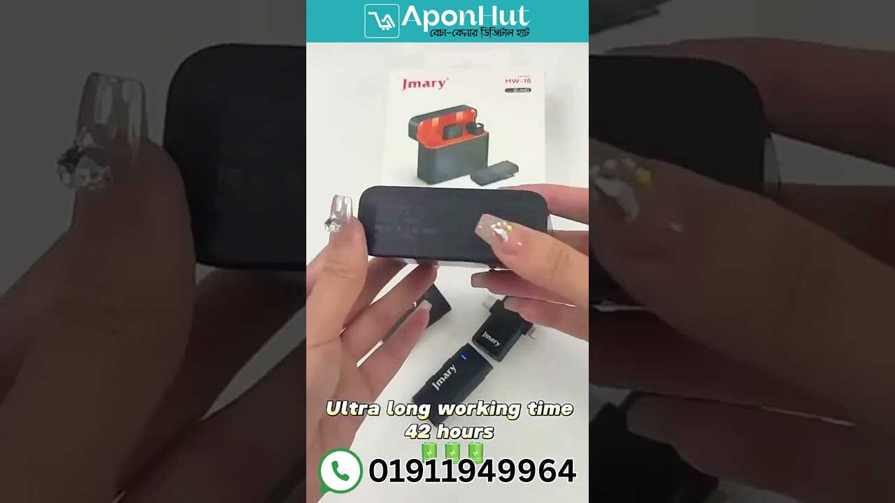 Jmary MW‑16 2.4G Wireless Microphone for Mobile & Camera – Full Review & Unboxing - Aponhut