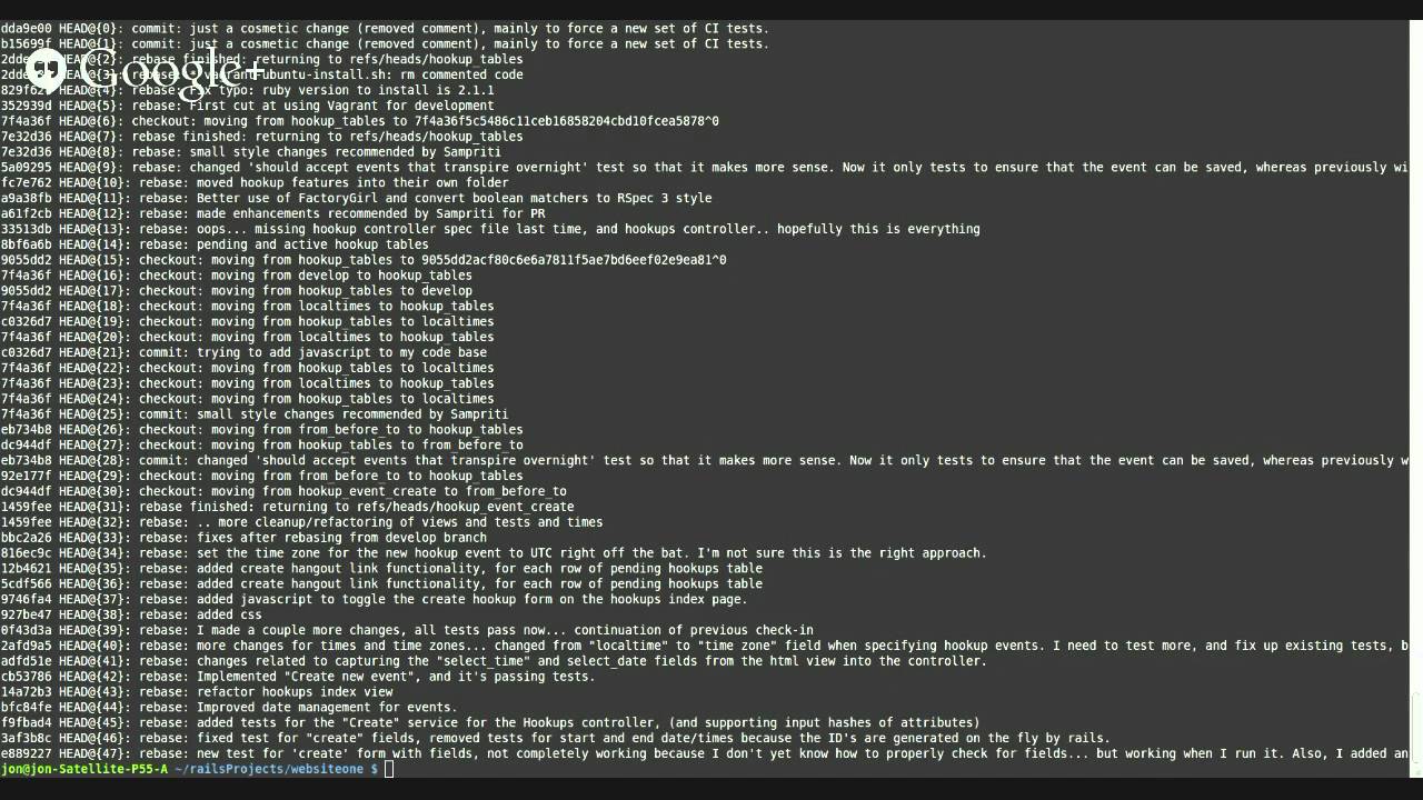 Git rebase/pull fixups - Pairing