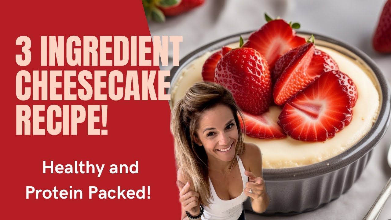 Easy 3-Ingredient Protein-Packed Cottage Cheese Cheesecake | High Protein Dessert Recipe