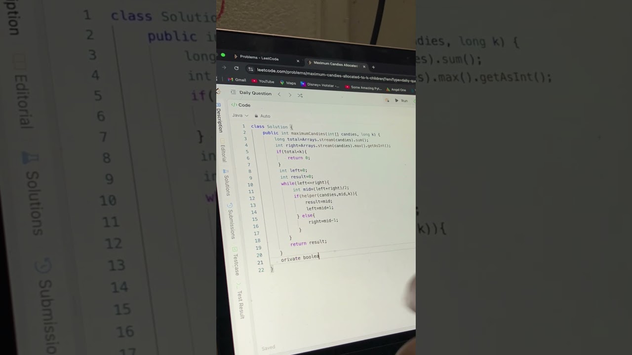 Day 92: Solving LeetCode Problem #2226   #java #correctcoding #coding #programming #leetcode #notion