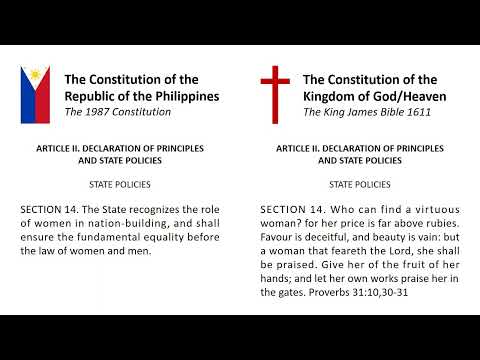 Article II. Declaration of Principles and State Policies - Section 14 - 1987 Constitution - KJV 1611