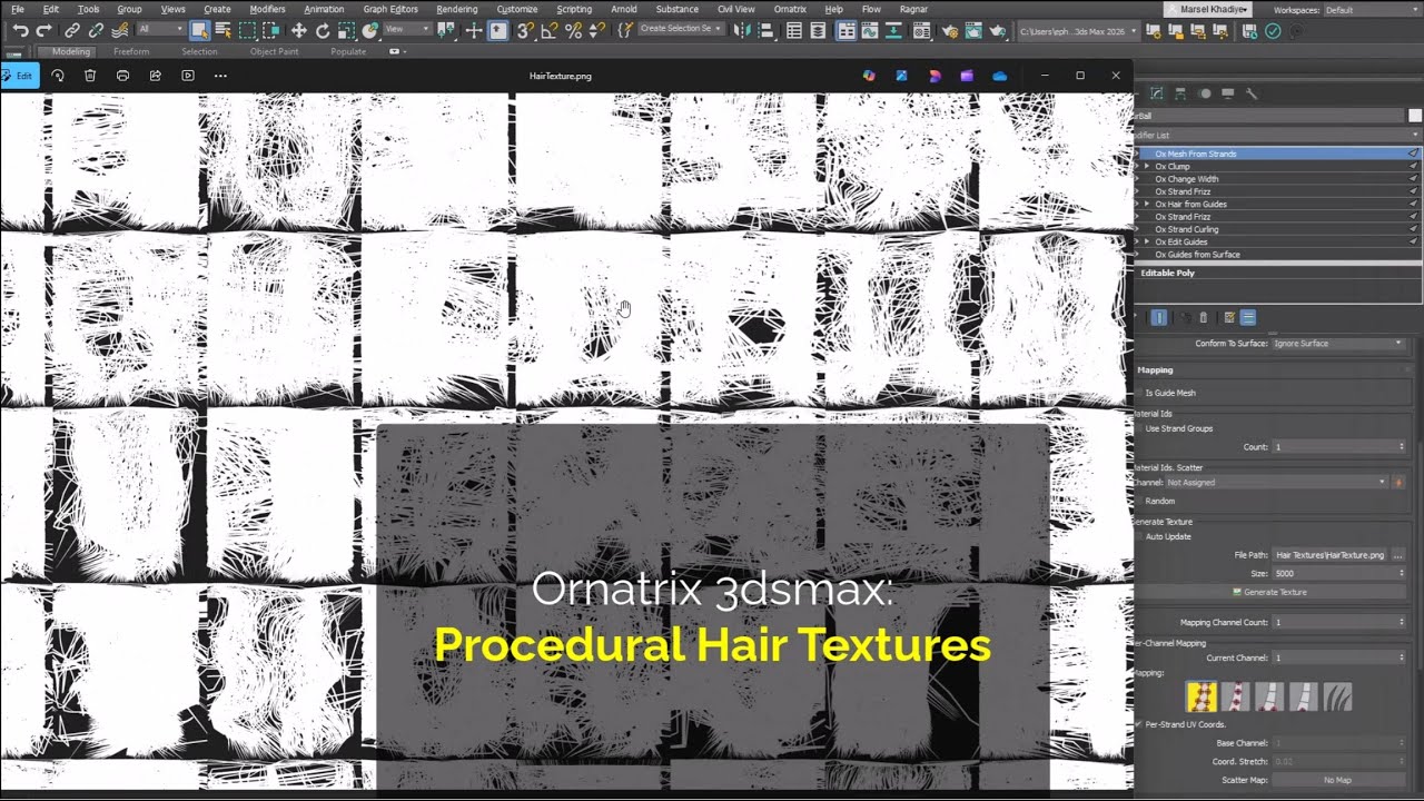 Ornatrix 3dsmax: Procedural Hair Textures