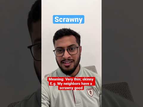 Word of the day “Scrawny” #shorts #vocabulary