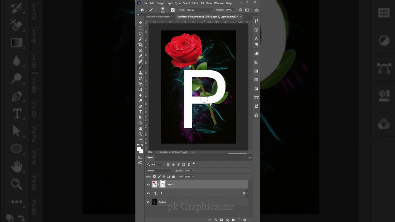 Rose manipulation with Alphabet in Photoshop 2020 #graphicdesign #photoediting #photomanipulation