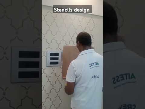 stencils design work #trending #viralreels #houdeviral #shorts #art #painting #homedecor #design