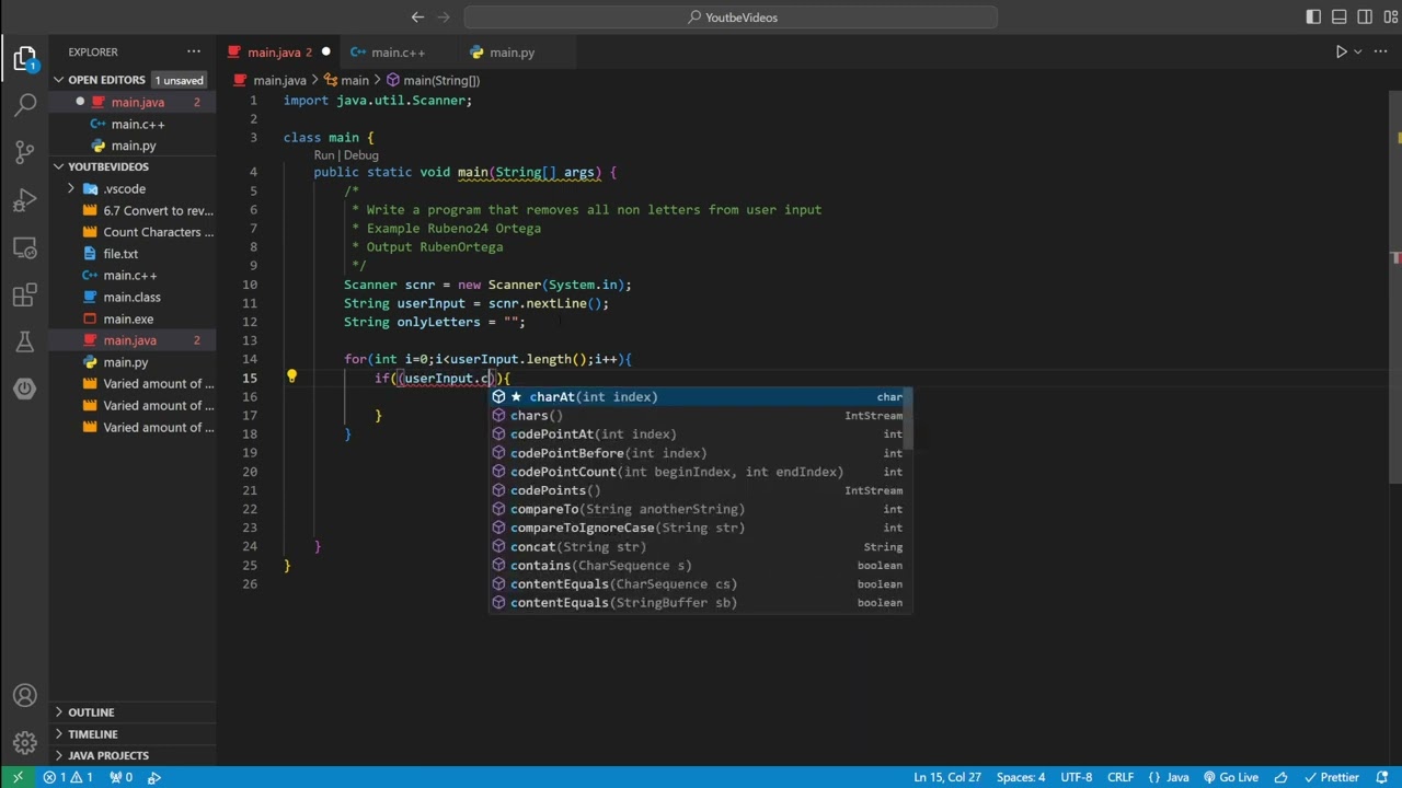 Remove all non alpha characters Java / How To Tutorial