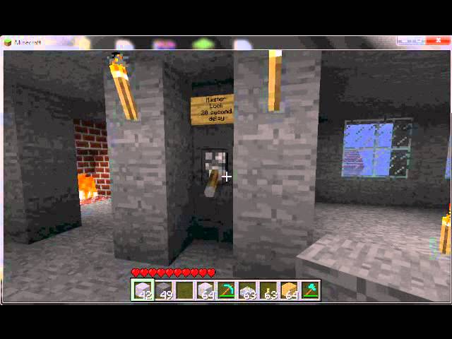 2 story house with double sided lock/opener with master lock Minecraft Map