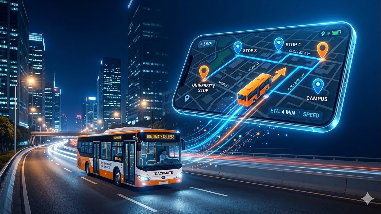 TrackMate - Real-Time College Bus Tracking System | Final Year Project 2026 | MERN Stack + Socket.IO