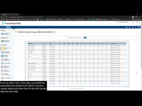 SHS Covid-19 Parent Check-In for PowerSchool How-to