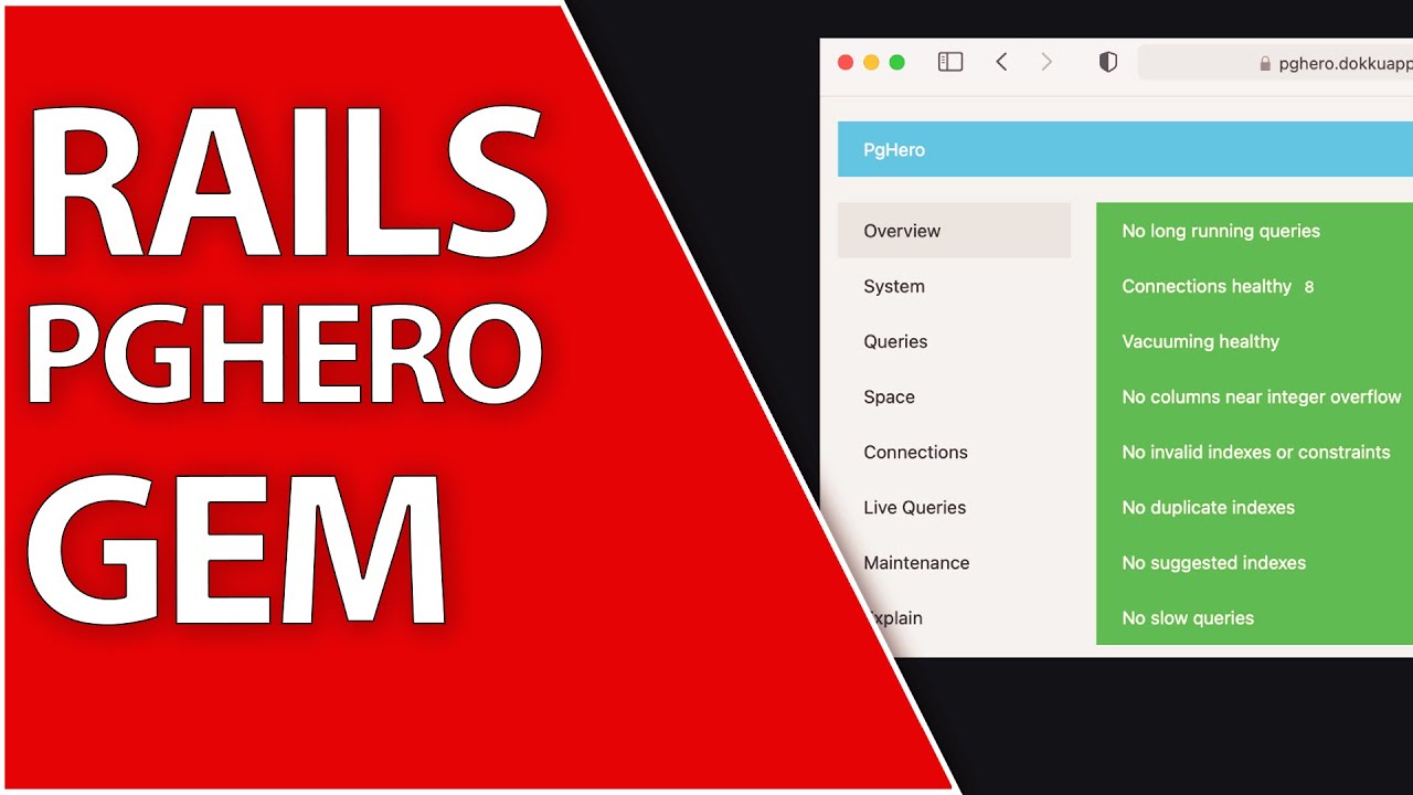 PGHero Gem for Ruby on Rails 7