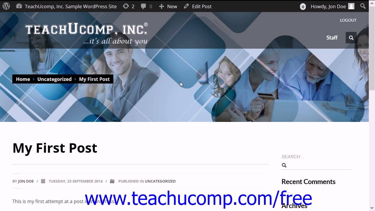 WordPress 4.0 Training Tutorial Saving a Draft