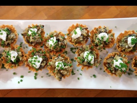 Crispy Phyllo Mushroom Cups | SAM THE COOKING GUY