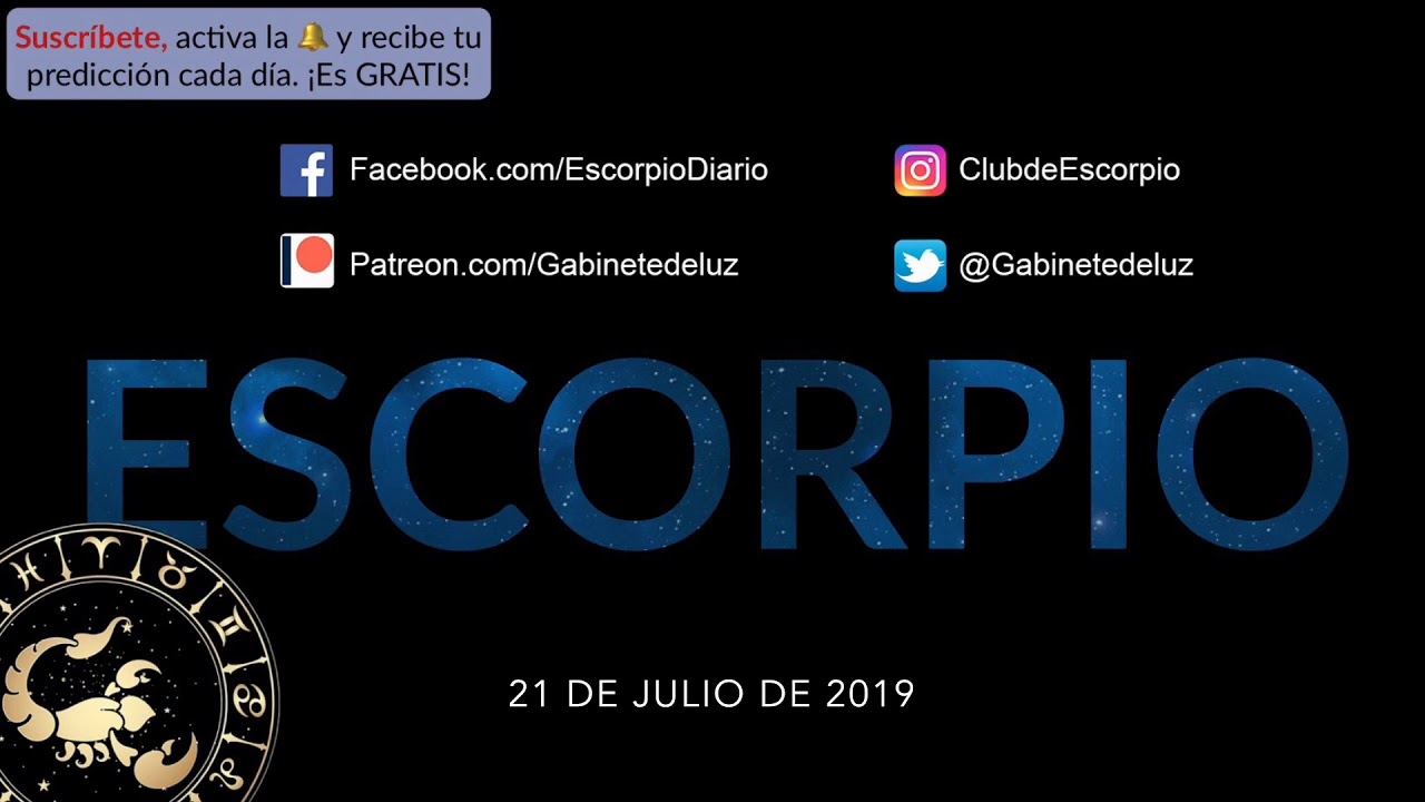 Horóscopo Diario - Escorpio - 21 de Julio de 2019