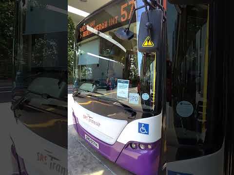 SBS Transit Scania K230UB Euro 5 Refurbished Departing bus stop with red wheel nuts SBS5171H