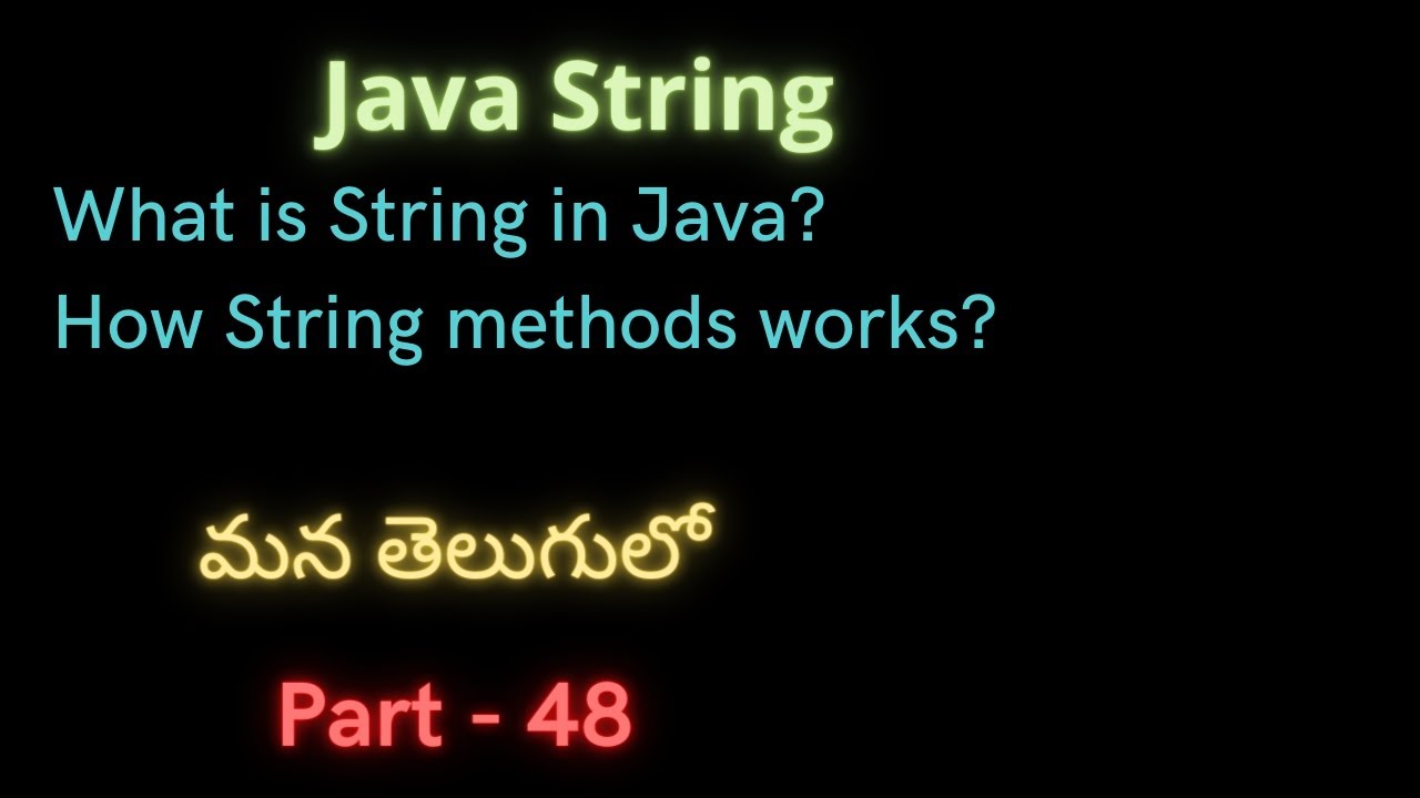 String class & methods | Java Strings |Java part  - 48 |#suryaedutech |#javaprogramming|#set