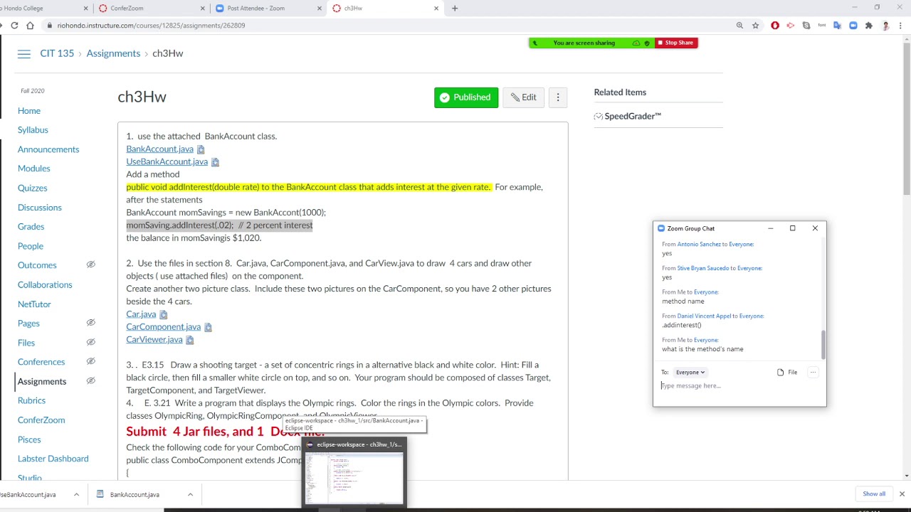 Java Programming,  Create a BankAccount class , include a method can calculate  interest