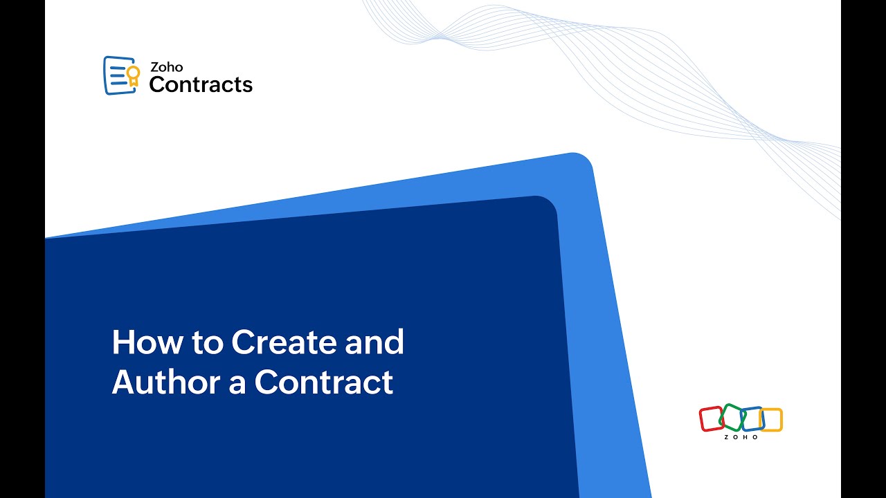 Zoho Contracts | How to Create and Author a Contract | Tutorial