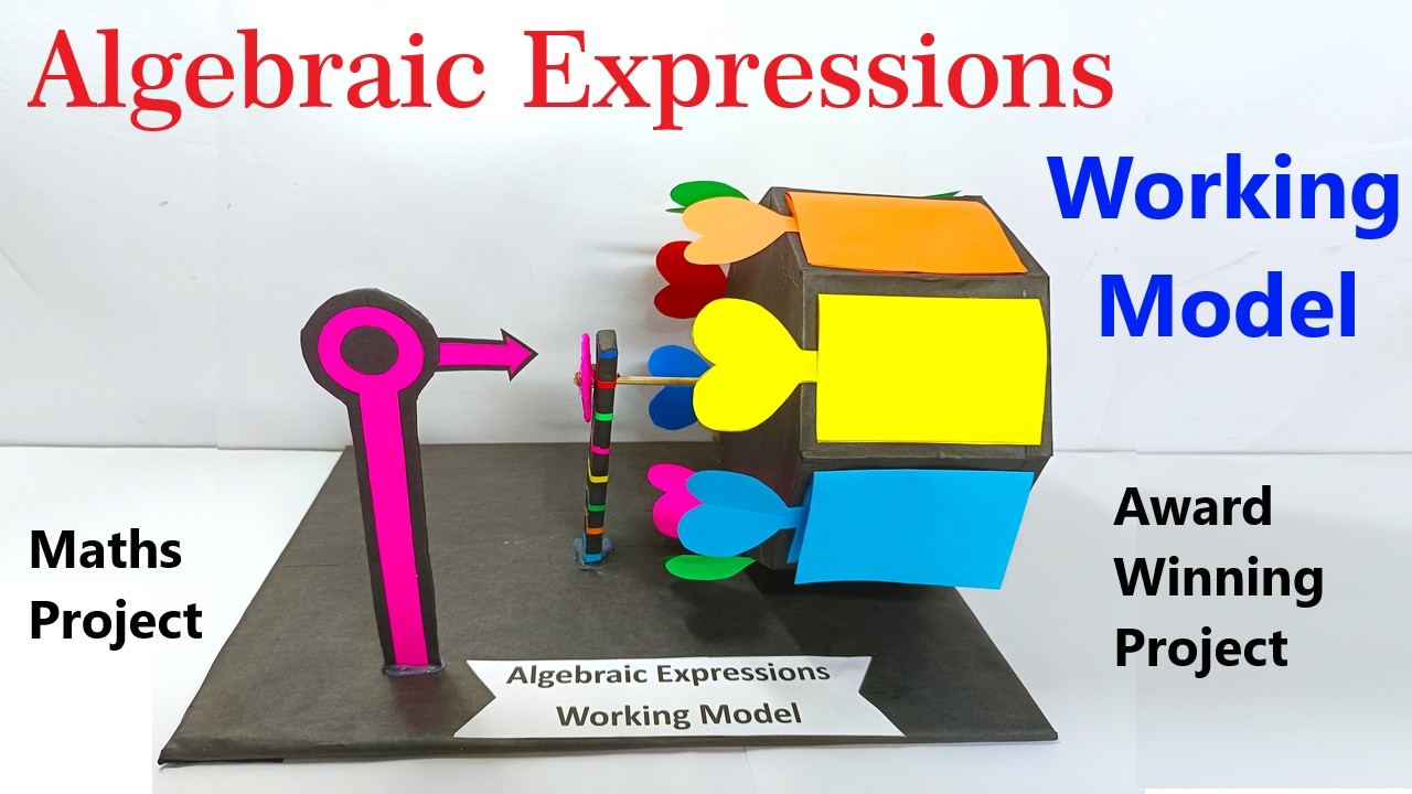 algebraic expressions working model project - maths tlm - diy - craftpiller - innovative