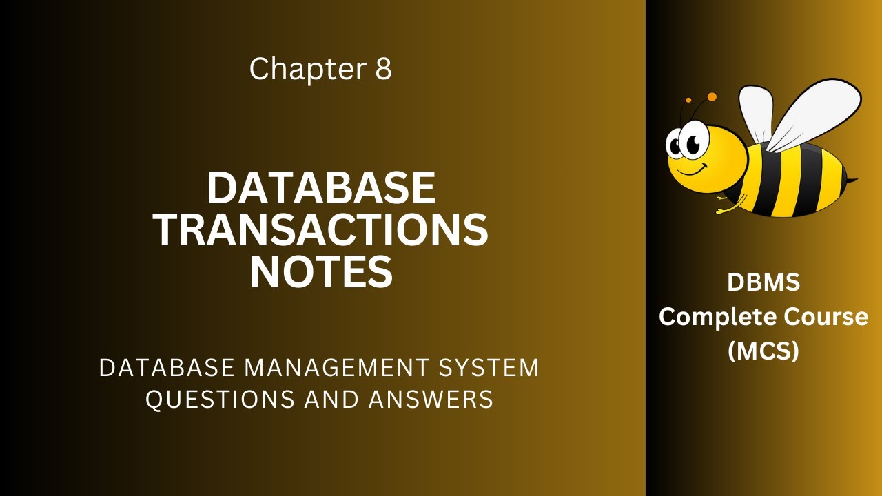 Database Transactions Notes Questions Answers | Database Transactions Class 12 Notes PDF | Ch 8 Quiz