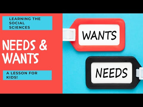 Needs and Wants for Kids: Economics Lessons